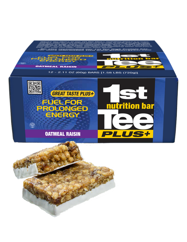 1st Tee PLUS+ Oatmeal Raisin Nutrition Bar – Golf Energy Bar
