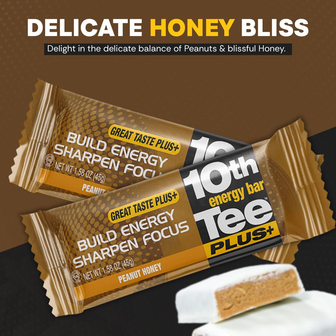 10th Tee PLUS+ Peanut Honey Energy Bar – Golf Energy Bar